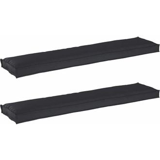 vidaXL Set de coussins de palette 2 pcs Noir 180 x 40 x 8 cm vidaXL
