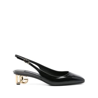 Dolce & Gabbana Schwarze Leder Kn&ouml;chelriemen Schuhe - - Shoes - Damen - Schwarzk - 37 EU