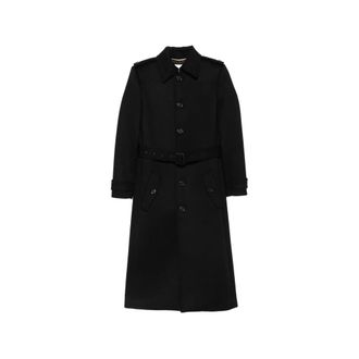 Saint Laurent Belted Single-breasted Coat