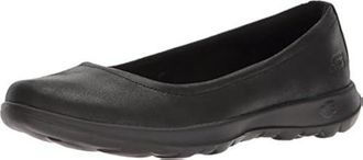 Skechers Go Walk Lite-Gem, Ballerines Bout fermé Femme, Noir (Black Textile/Trim Bbk),38.5 EU