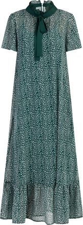 Faina Midikleid aus Chiffon Damen Gr&uuml;n Weiss