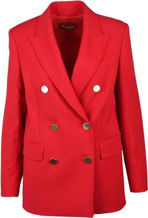 Max Mara Femme, Vestes, Rouge, Taille: 36 FR Edicola Blazer