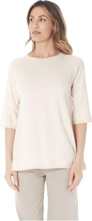 KANGRA Femme, Pulls, Beige, Taille: 48 FR Maglia lunga in cotone