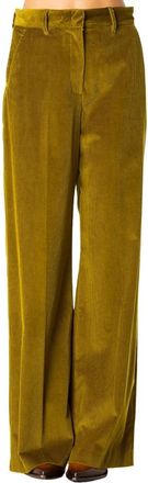 Max Mara Tania Pantalon Large - Femme - Pantalons - Vert - Taille: 40 FR
