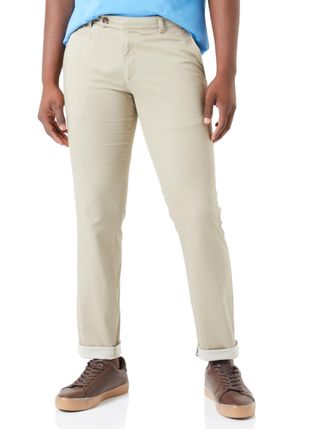 Bugatti Herren 4134-36385 Slackhosen, Beige-50, 32W / 36L EU