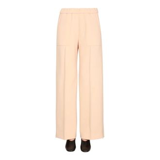Jil Sander Pantalone morbido spacchi in fondo - - Trousers - Damen - Beige - M