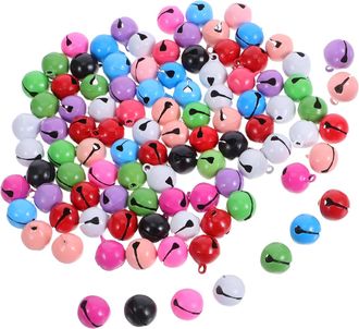 Aboofan 100st&uuml;cke Kleine Gl&ouml;ckchen aus Metall zum Basteln Winzige Gl&ouml;ckchen als Anh&auml;nger f&uuml;r DIY-schmuck und Dekoration f&uuml;r Weihnachtskr&auml;nze und Haustierhalsb