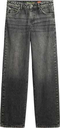 Superdry Damen Jeans aus Bio-Baumwolle mit mittlerer Leibh&ouml;he Wolcott Schwarz Steingrau 26/30