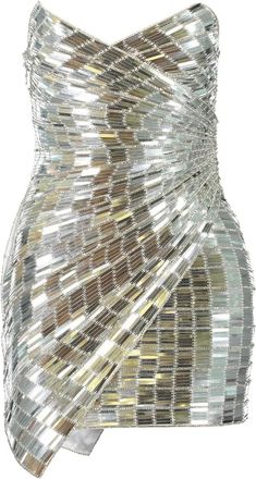 Retrof&ecirc;te robe Aura ornement&eacute;e - Argent