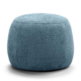 Studio Copenhagen home24 Polsterhocker LOVELOCK 59 x 45 x 59cm Blau/Hellblau Boucl&eacute; Stoff Cady: Hellblau