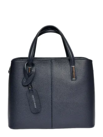 Anna Luchini Blau Rindsledertasche