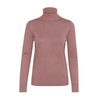 Saint Tropez Rollkragenpullover in Antler Melange - - Knitwear - Damen - Braun - L