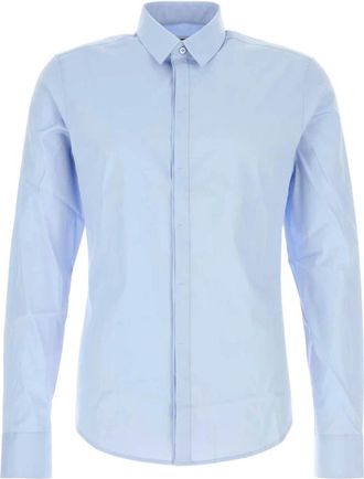 Wooyoungmi Wooyoungmi, Homme, Chemises, Bleu, Taille: S Chemise en popeline avec poignets et col boutonn&eacute;s