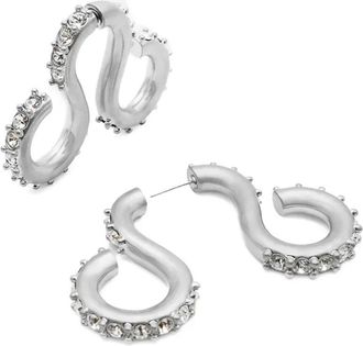 Hugo Kreit boucles doreilles &agrave; design fronc&eacute; - Argent