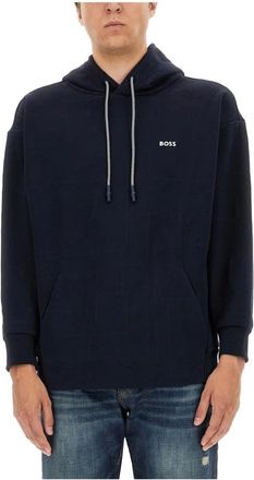 HUGO BOSS Homme, Sweatshirts et sweats &agrave; capuche, Bleu, Taille: M Soody Iconic Sweat &agrave; capuche