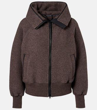 Canada Goose Veste bomber Chilliwack Black Label en laine m&eacute;lang&eacute;e