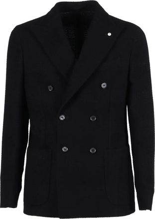 L.B.M. 1911 double-breasted blazer - Schwarz