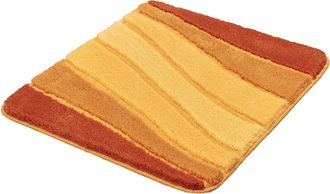 Kleine Wolke Meusch Badteppich Ocean braun/orange 55 x 65 cm, Safran