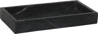houseproud Strict Marmor Tablett, Rechteckig, Schwarz, mit Erhöhtem Rand