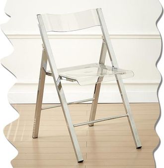 Generic IMUNKT Chaises De Salle À Manger Transparent Chaise Pliante en Acrylique, Chaise Pliable Empilable en Cristal, Chaise De Jardin, Siège De Salon, Chais