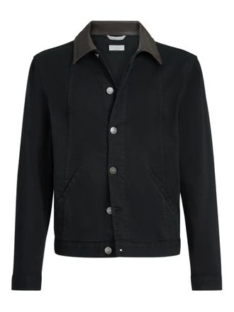 Brunello Cucinelli veste en coton &agrave; effet d&eacute;lav&eacute; - Noir