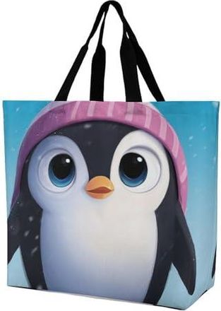 Generic Adorable Pingouin Sac &Agrave; Bandouli&egrave;re L&eacute;ger Sacs De Courses Grand Sac A Main Femme Pour Gym Travail Voyage