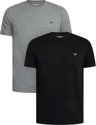 Emporio Armani Endurance 2-Pack T-Shirt, Noir, S Homme