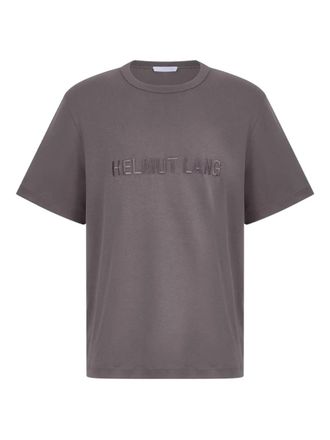 Helmut Lang t-shirt à logo brodé - Marron