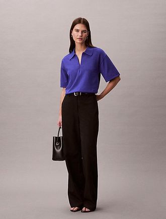 Calvin Klein Polo zipp&eacute; &agrave; manches courtes