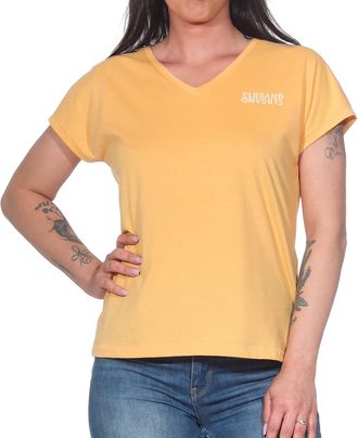Elbsand Damen T-Shirt ESWPajuk Loose Fit Kurzarmshirt mit Logoprint 70816 00 Orange Haze (324) XL