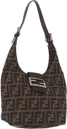 Fendi Pre-owned Zucca Canvas Schultertasche - - Pre-owned - Damen - Braun - ONE SIZE