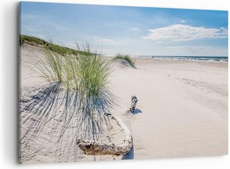 Arttor Wandbilder Dekoration Wohnzimmer Mrzezyno Strand Meer Bilder auf Leinwand 120x80cm Leinwandbild Schlafzimmer Küche Deko Wand Kunstdruck Art Groß XXL W