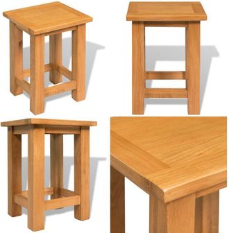 vidaXL Vidaxl - Table dappoint 27 x 24 x 37 cm Bois de chêne massif - Table Basse - Meuble Petit Espace - Table Dappoint Design - Table Dappoint Chêne