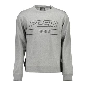Plein Sport Grauer Sweatshirt mit Langen &Auml;rmeln und Print - - Sport - Herren - Grau - XL