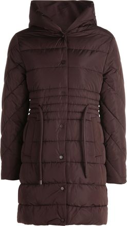 Zero Damen Steppmantel mit Knopfleiste 36, Chocolate Plum