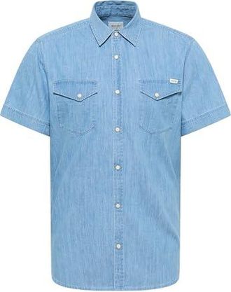 Mustang Jeans Style Eloy Chemise, Bleu Clair 100, M Hommes