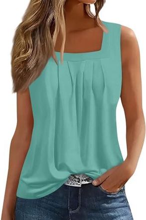 Generic Debardeur Femme Chic et &eacute;l&eacute;gant Chemisier sans Manche D&eacute;bardeur Crop Top Ete Haut Chic et Elegant Caraco Vetement Femme Tee Shirt sans Manche Fluide A