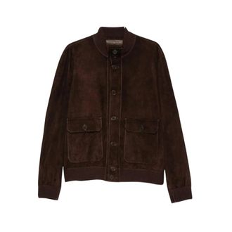 Salvatore Santoro Belted Leather Jacket - - Jackets - Herren - Braun - 4XL