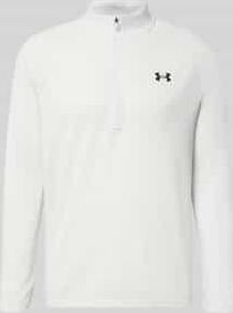 Under Armour Sweatshirt mit kurzem Rei&szlig;verschluss und Logo-Print