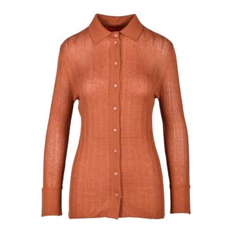 Wild Cashmere Seiden-Kaschmir-Rippstrick-Cardigan - - Knitwear - Damen - Braun - S