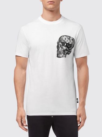 Philipp Plein T-shirt slim fit en coton avec broderie monogramme Skull et logo Hexagon
