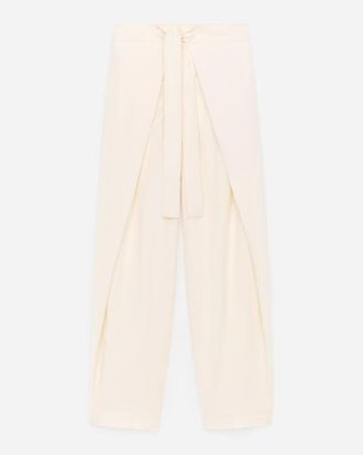 Arket Elegante Hose Im Wickeldesign -Wei&szlig;