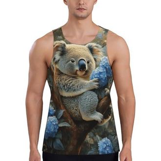 Generic D&eacute;bardeur respirant &agrave; s&eacute;chage rapide sans manches pour homme pour entra&icirc;nement &agrave; la plage S &agrave; 4XL, Koala mignon 6, XXL