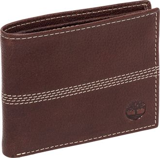 Timberland Herren Sportz Quad Leather Passcase Wallet Leder, Braun Stitch, Einheitsgr&ouml;&szlig;e