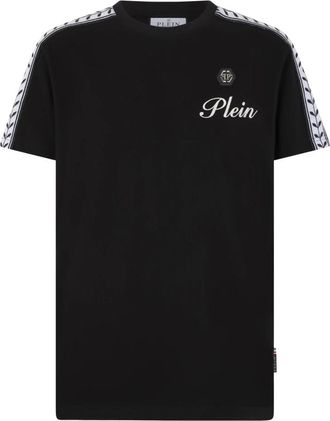 Philipp Plein Homme, Tops, Noir, Taille: XL T-Shirt Col Rond Piquet