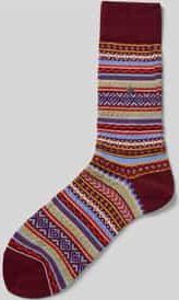 Burlington Socken mit geripptem Abschluss