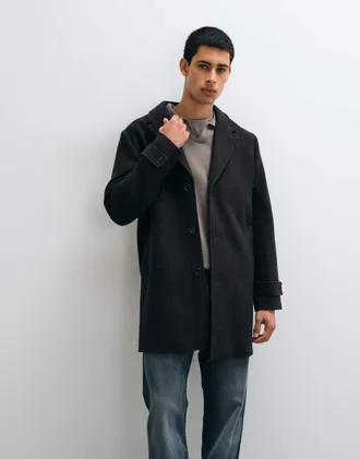 Jack & Jones Wollmantel in Braun