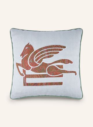 Etro Home Etro Home Dekokissen Aus Leinen blau