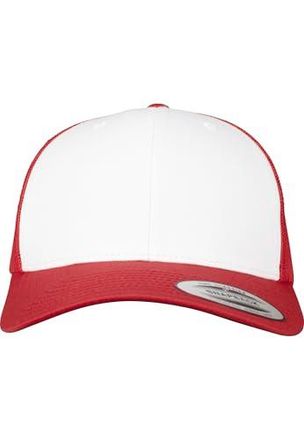Flexfit Mixte Retro Trucker Colored Front, Casquette, Rouge/Blanc, Taille Unique