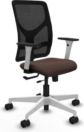 Piqueras y Crespo Schreibtischstuhl mit Armlehnen, h&ouml;henverstellbare Lendenwirbelst&uuml;tze, ausgestattet mit Syncro/Traslack und Schneideschaum, mit Rollen 65 mm, Nylon, S